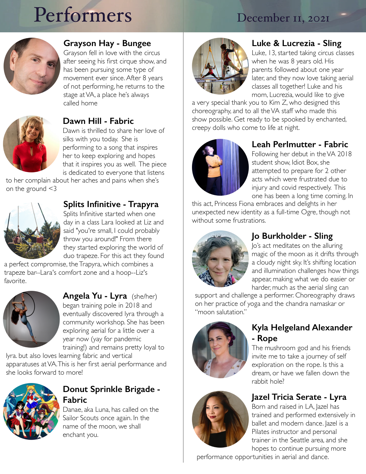 Enchanted Matinee Program